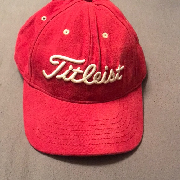 Titleist | Accessories | Titleist Cap In Red And White | Poshmark